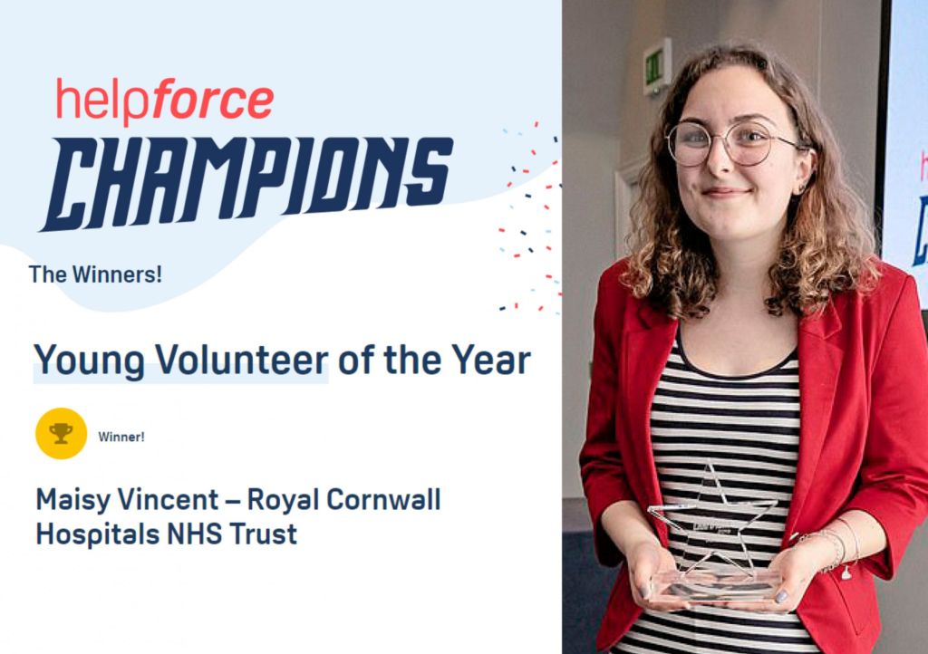 Maisy wins national Hospital Helpforce award for volunteering - Truro School